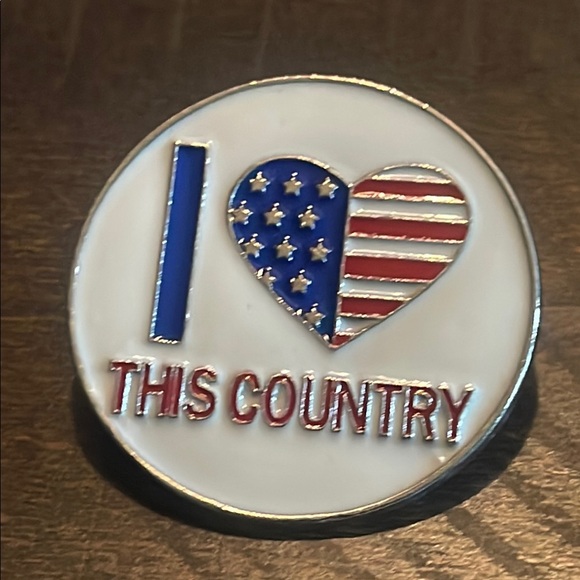 Jewelry | Patriotic I Love This Country Enamel Pin | Poshmark